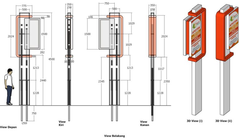 Jual Totem Pylon Sign Murah dan Bergaransi - Millenia Art